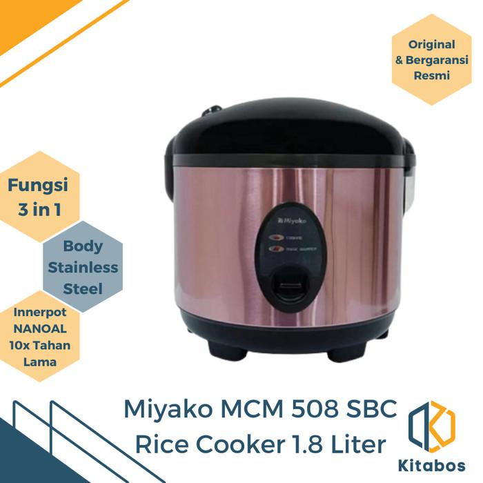 Jual Miyako MCM 508 SBC Rice Cooker 1.8 Liter Stainless | Shopee Indonesia