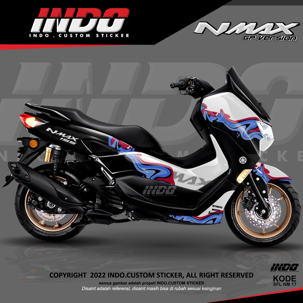 Jual DECAL NMAX BATIK GARIS SIMPEL FULL BODY DECAL STIKER NMAX NEW/OLD ...