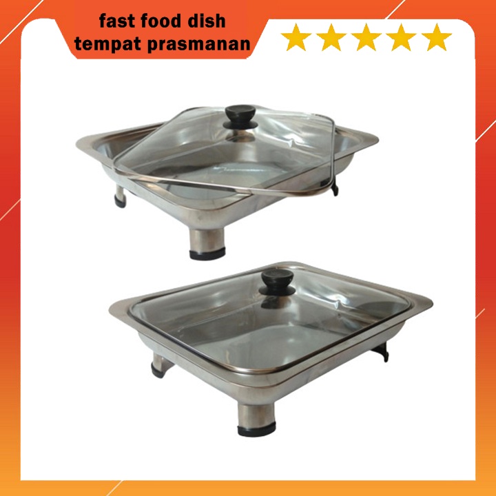 Jual tempat prasmanan fash food dish Wadah Prasmanan stainless tutup ...
