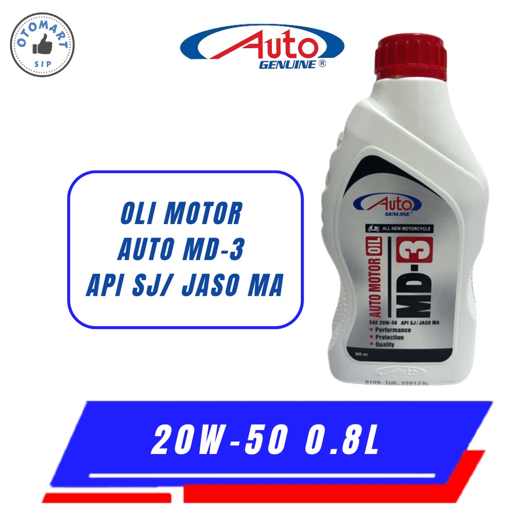 Jual Oli Motor Bebek 20W50 Auto MD-3 0.8L | Shopee Indonesia