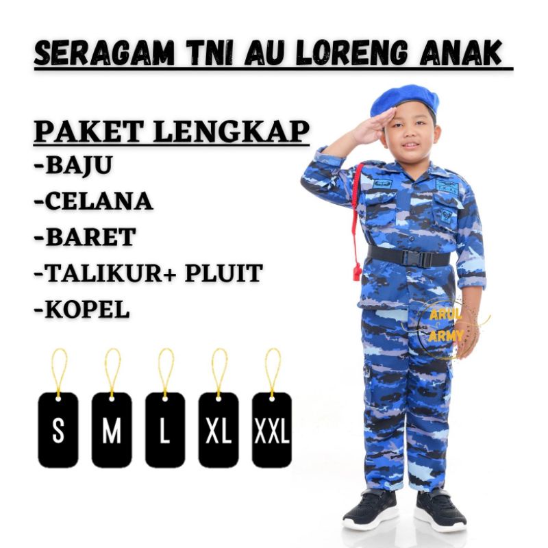 Jual COD!! SERAGAM SETELAN TNI AU LORENG ANAK BAJU SERAGAM ANGKATAN UDARA ANAK SERAGAM TNI ANAK ...