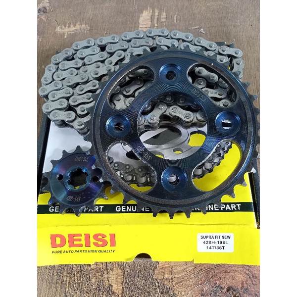 Jual GEAR SET / CHAIN KIT SUPRA FIT NEW/KHARISMA/SUPRA X 125/BLADE/REVO ...
