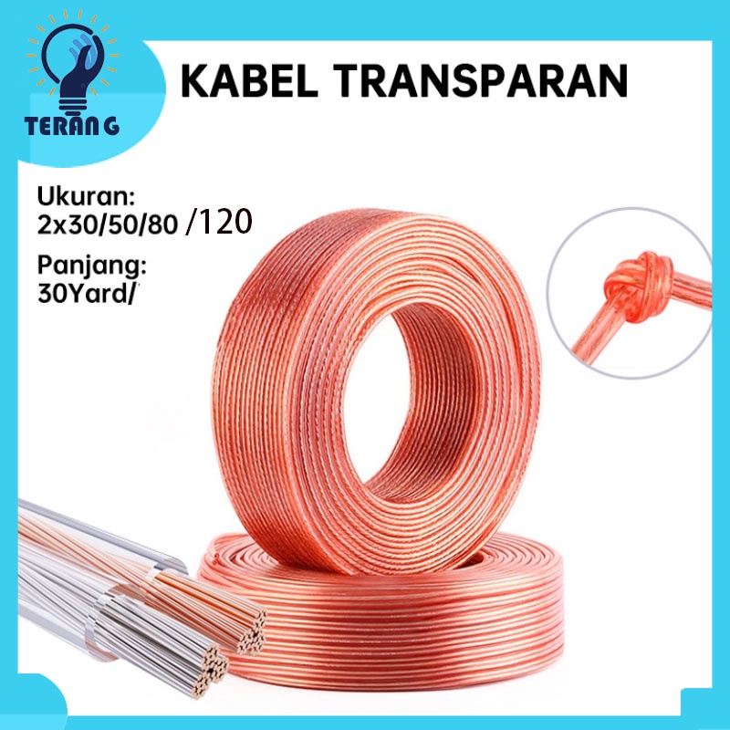 Jual Kabel listrik transparan/kabel audio/super promo 2x30,2x50,2x80 ...
