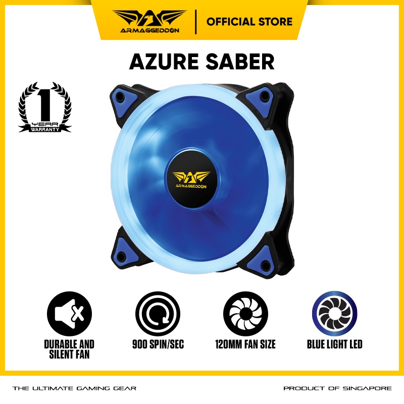 Jual Cooling Fan PC Armageddon Azure Dual Saber For Gaming PC Case ...