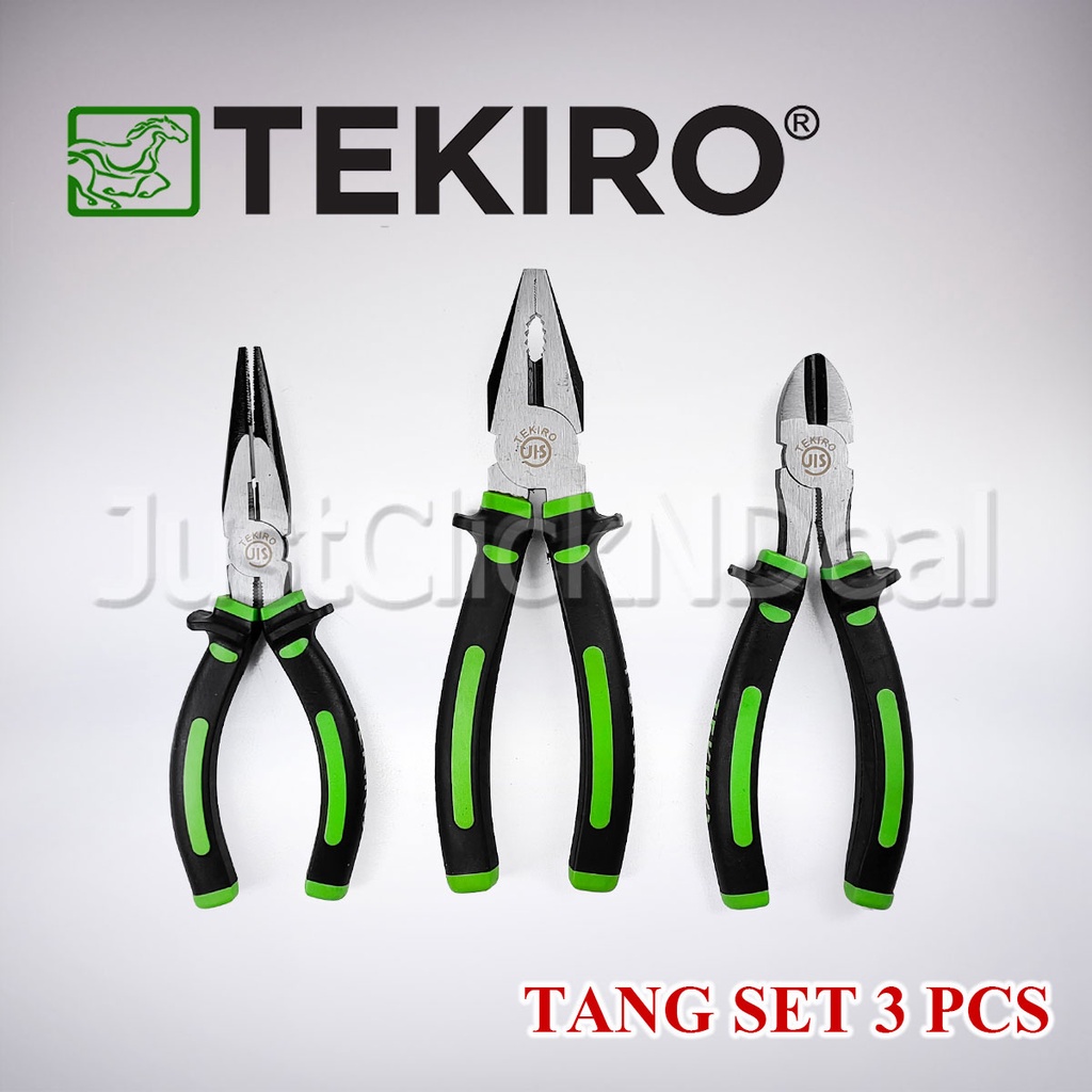 Jual Tekiro Tang Set 3 pcs Potong Lancip Kombinasi Pliers | Shopee ...