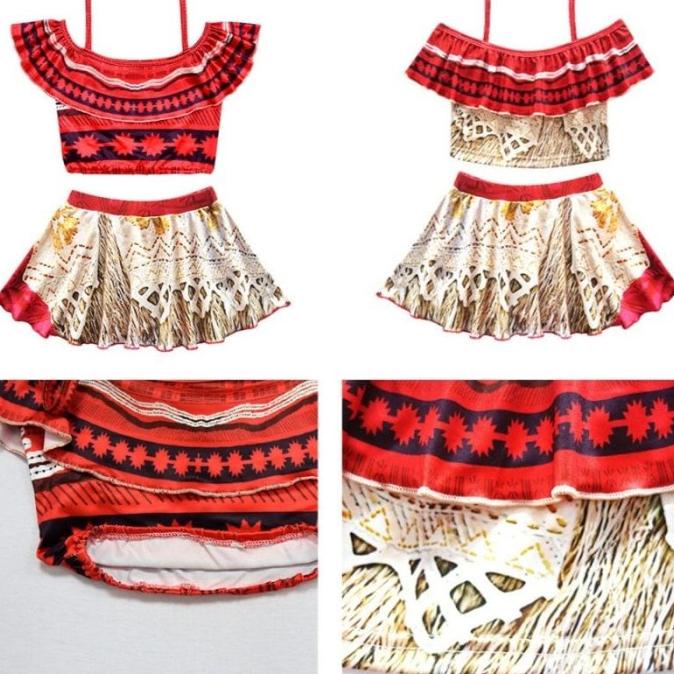 Jual Kostum moana import halloween / baju renang moana bikini moana ...