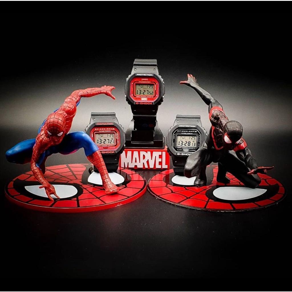 Jual Jam Tangan Pria Anak Spider-Man G-Shock DW-5600 Series Marvel ...