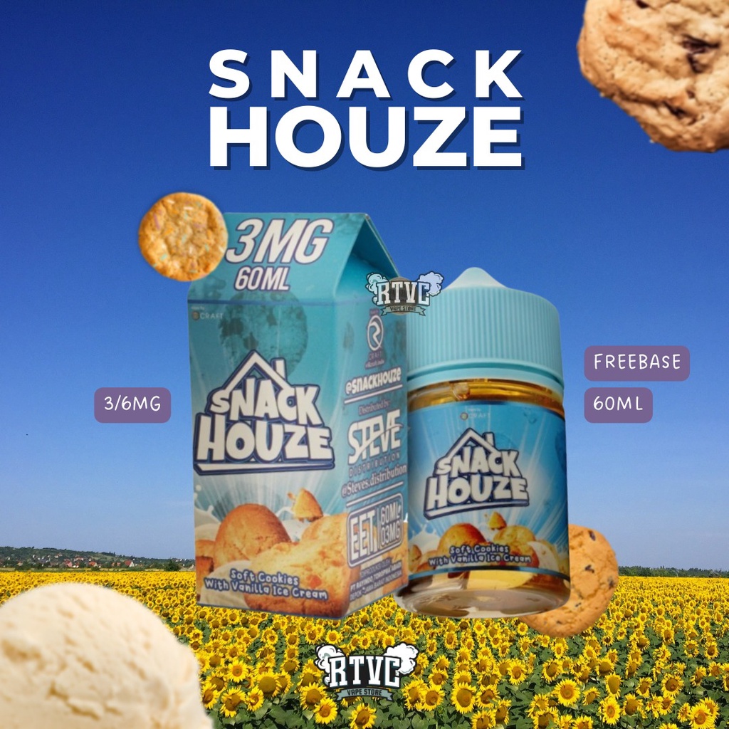 Jual SNACK HOUZE Cookies Vanilla Ice Cream 60ml by RCraft Liquid ...