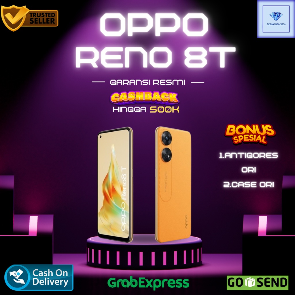 Jual OPPO RENO 8T 4G 5G 16/256GB ( 8GB + 8GB EXTENSION RAM ) OPPO RENO8 ...