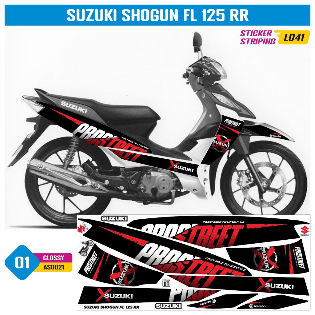 Jual Stiker Striping Suzuki Shogun FL 125 RR Variasi Lis Decal AS0021 ...