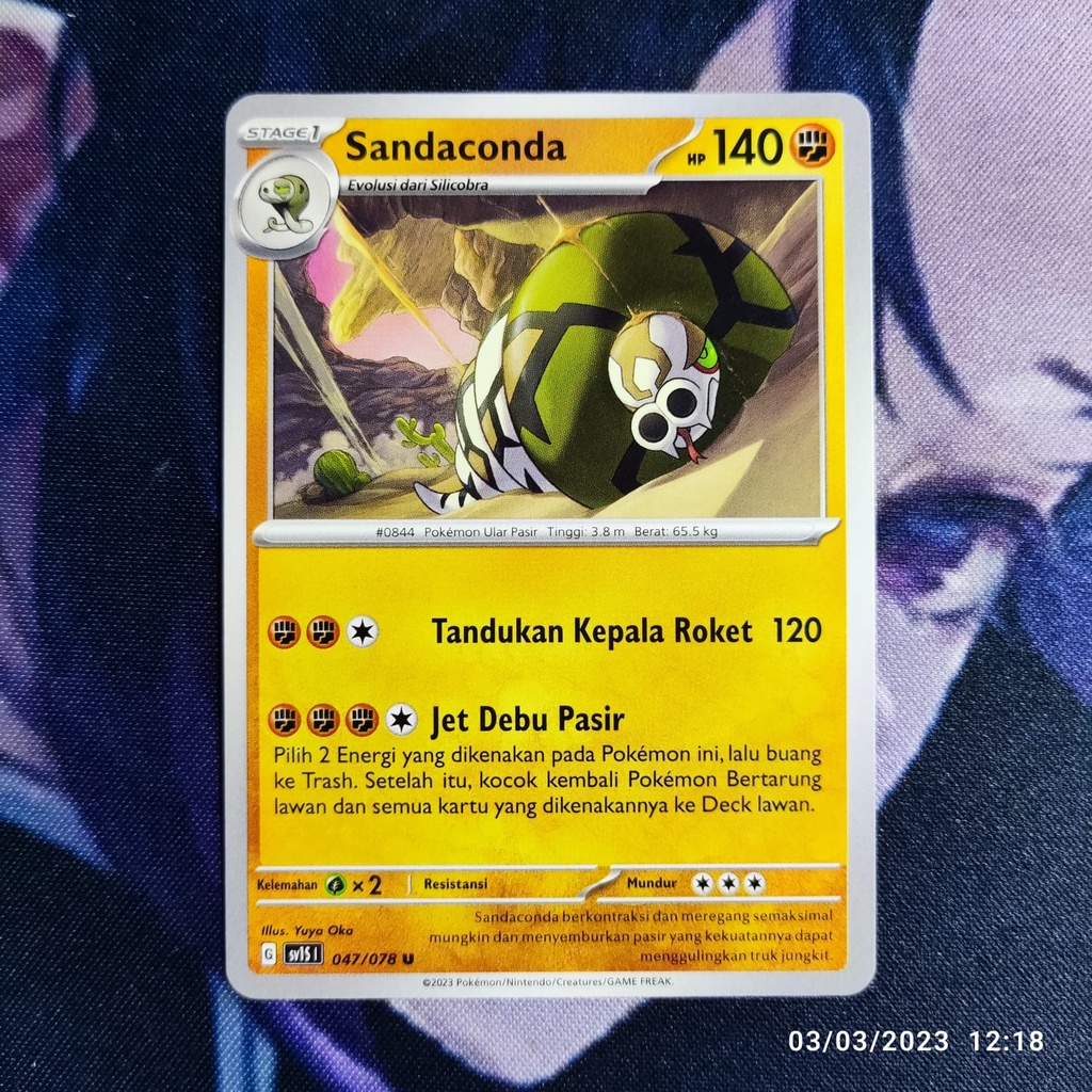 Jual pokemon (ID) sandaconda - SV1S 047/078 - U | Shopee Indonesia