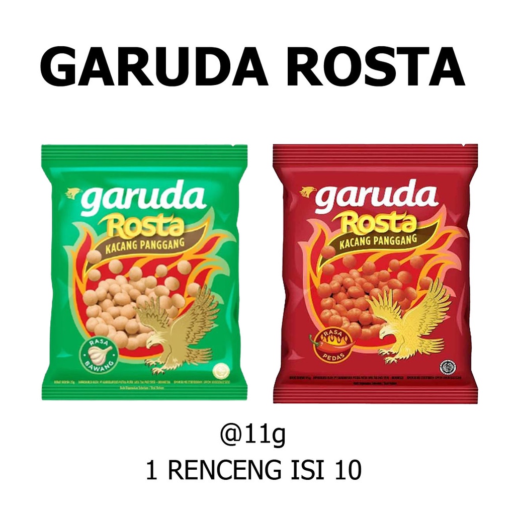 Jual Garuda Rosta Kacang Panggang 11 gram (1 pack isi 10 pcs) | Shopee ...