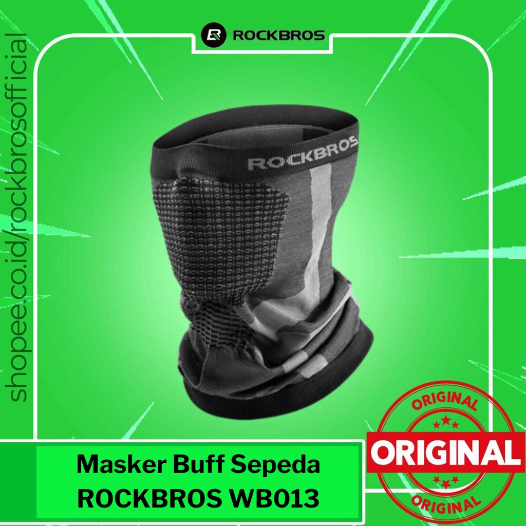 Jual Masker Sepeda Rockbros WB013 Face Mask Scarf Bandana Buff Sport ...