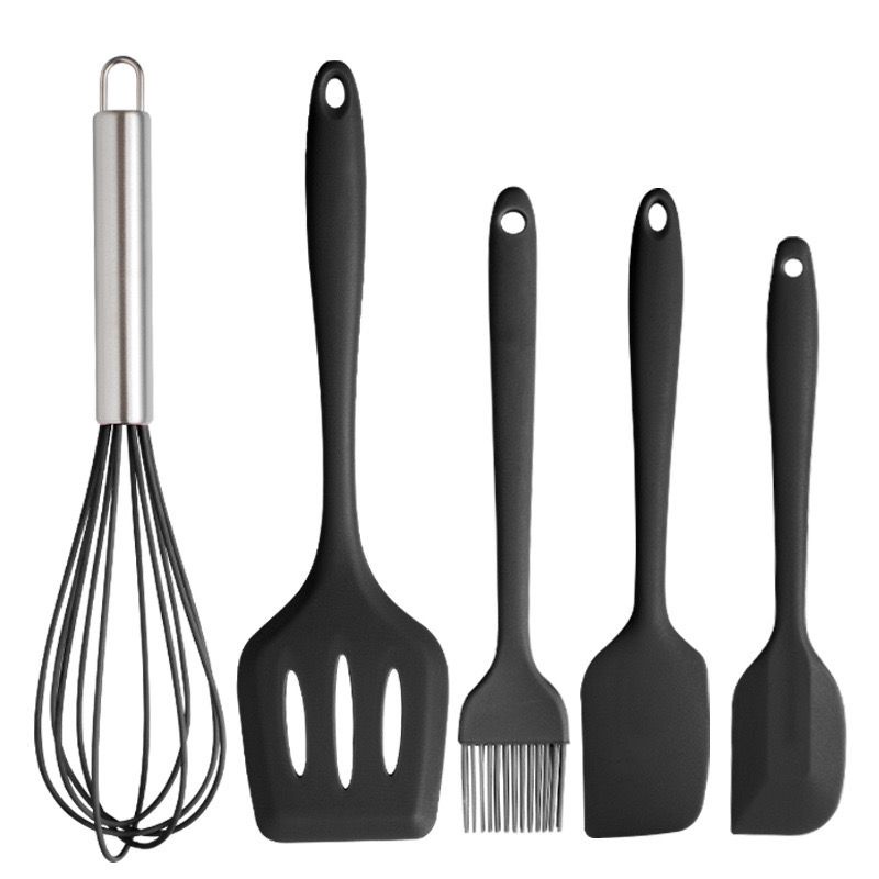 Jual Alat Masak Silicon Spatula Set Pencampur 5 in 1 | Shopee Indonesia