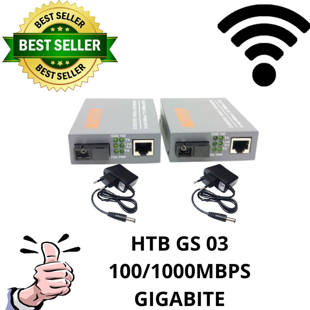 Jual CONVERTER HTB GS03 AB 100/1000MBPS | Shopee Indonesia