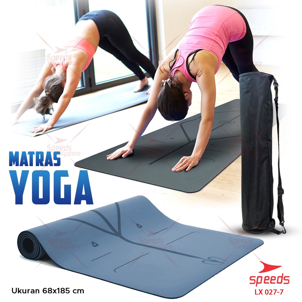 Jual SPEEDS Matras Yoga Mat Pu Karet Matras Premium Karpet Spons bonus ...