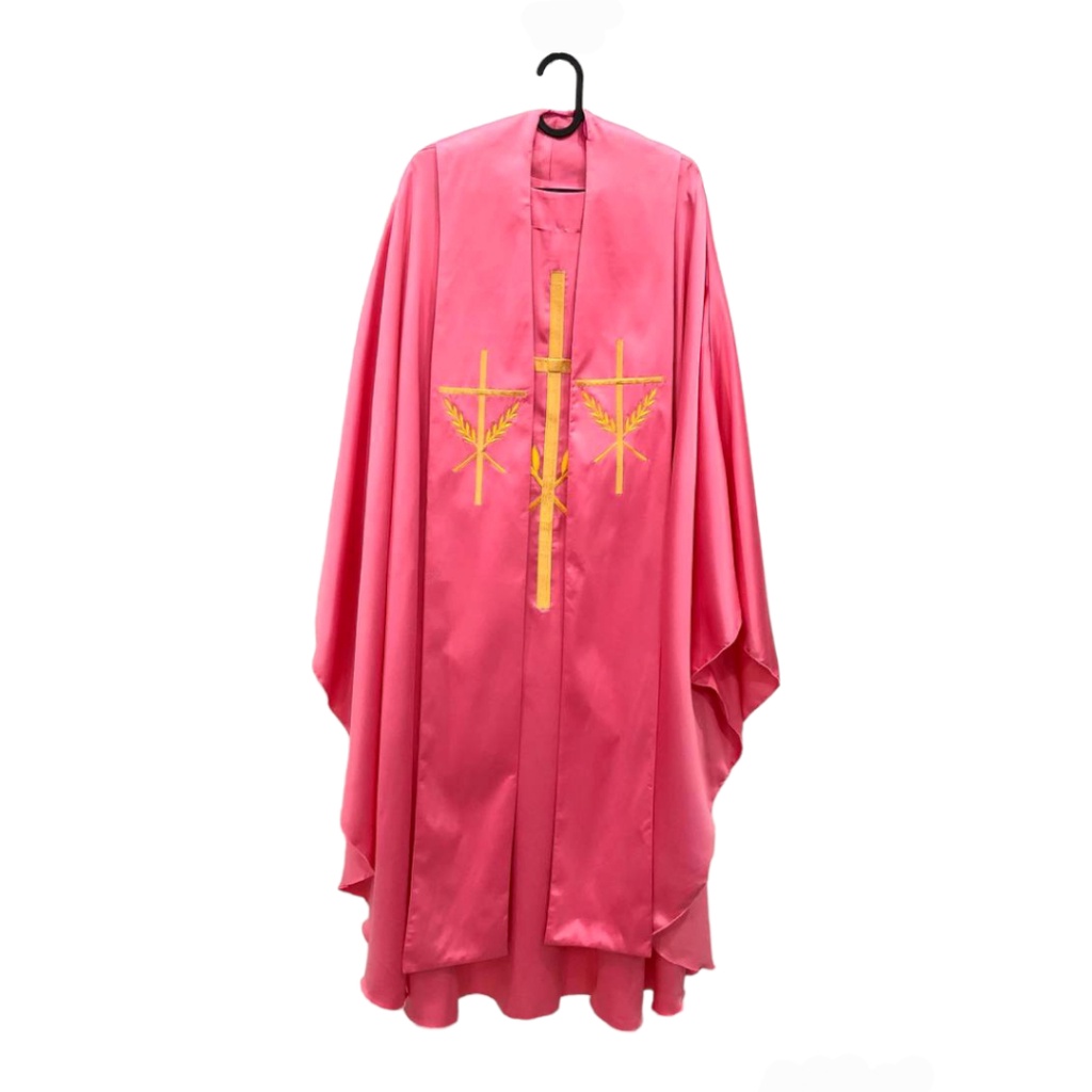 Jual Kasula Halus dan Tebal Bordir Biasa 015 Jubah Imam Katolik Baju ...