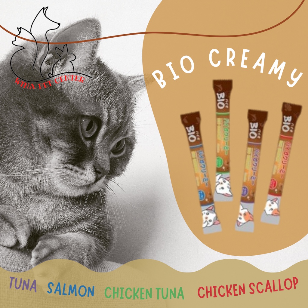 Jual Snack Bio Creamy Treats 60gr cemilan kucing 60 gr cat | Shopee ...
