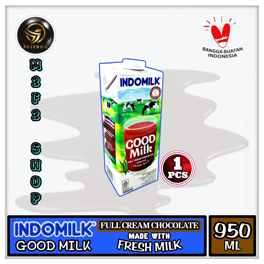 Jual Susu Indomilk Good Milk Kotak UHT Full Cream Cokelat - 950 ml (Kemasan Satuan) | Shopee ...