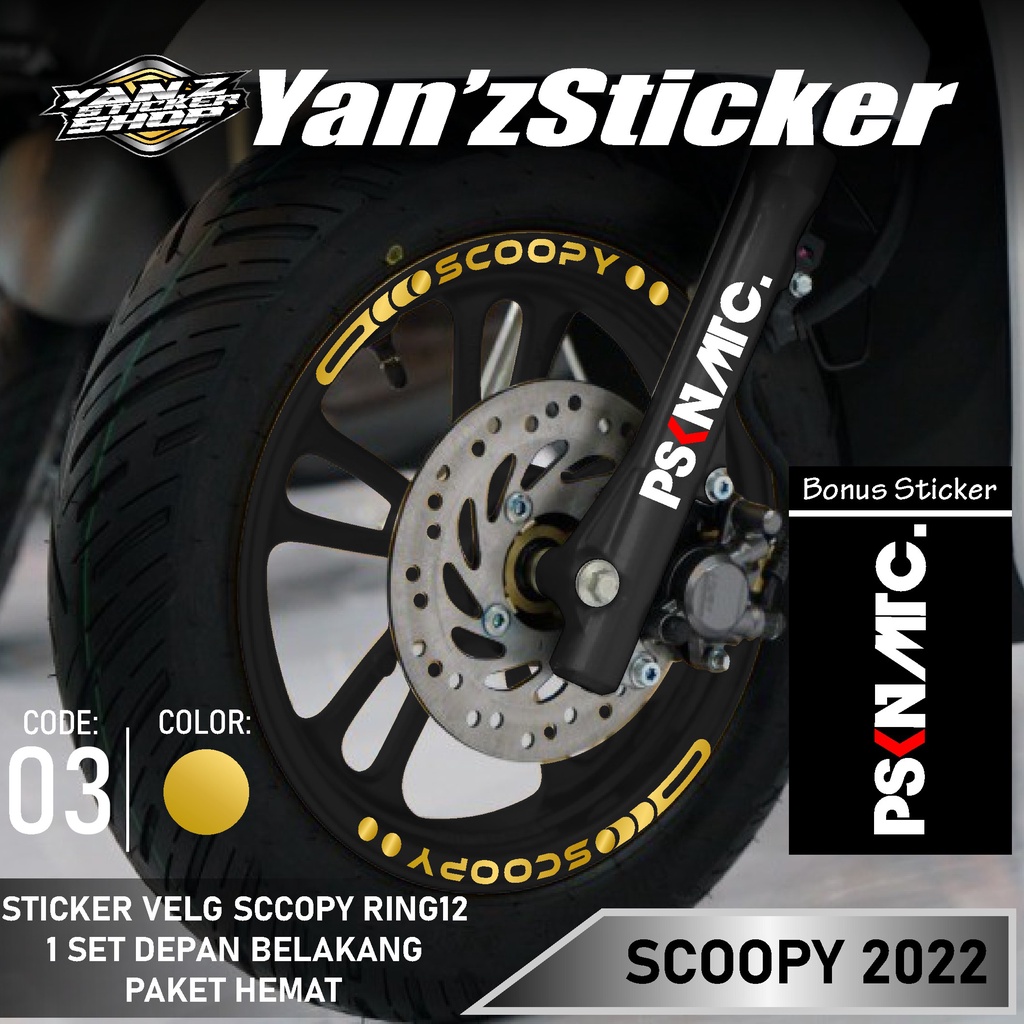 Jual Stiker Cuttingr Velg List Roda Motor HONDA SCOOPY-Aksesoris Motor ...