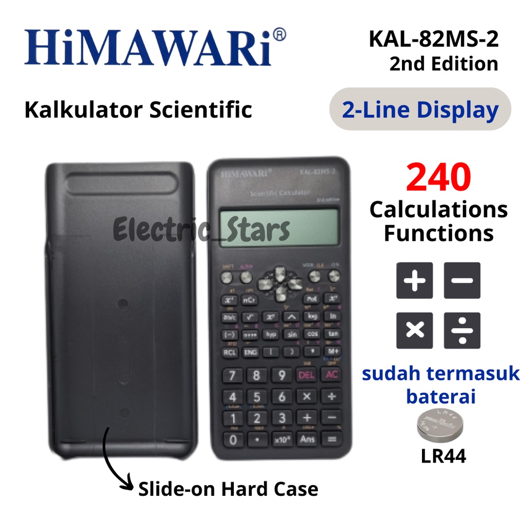 Jual Kalkulator Scientific / Kalkulator Ilmiah 2 line display Himawari ...