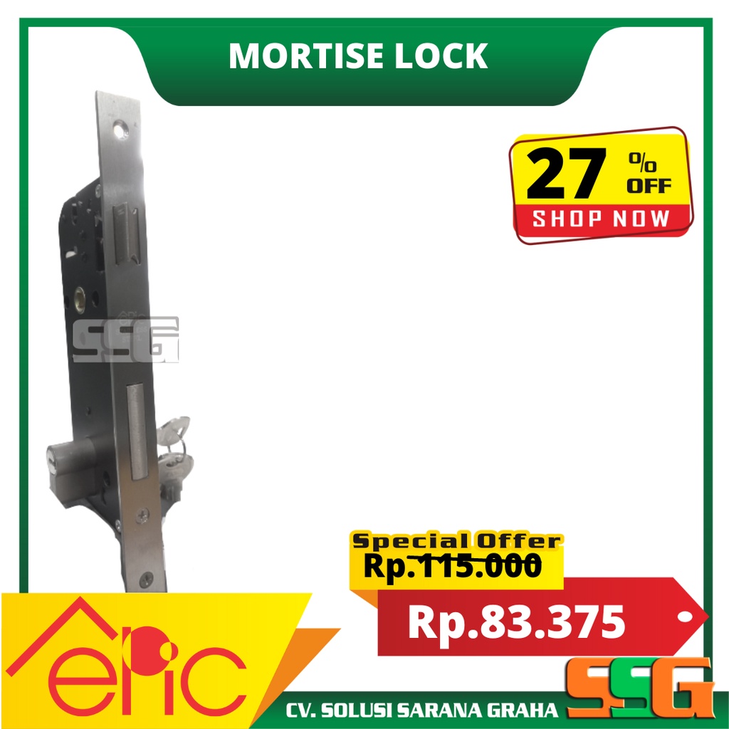 Jual Lockcase Swing EPIC + Double Cylinder / Mortise Kunci pintu Swing ...