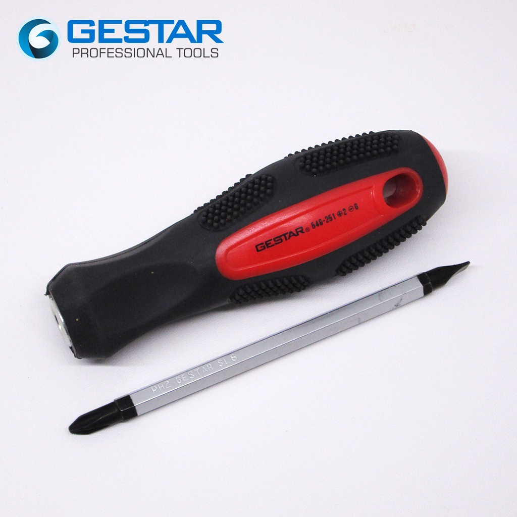 Jual GESTAR/CROSSMAN-Obeng Dua Arah 2-Way screwdriver 6x125mm (Rubber ...