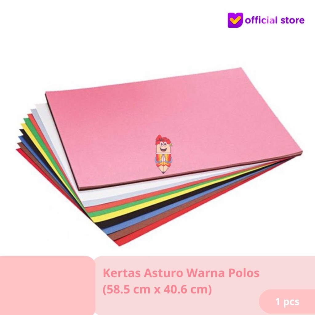 Jual Kertas spotlight / karton Asturo warna Polos (58.5cm x 40.6cm ...