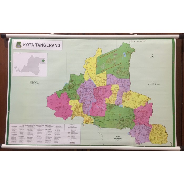Jual Terlaris Peta Kota Tangerang Peta Dinding | Shopee Indonesia