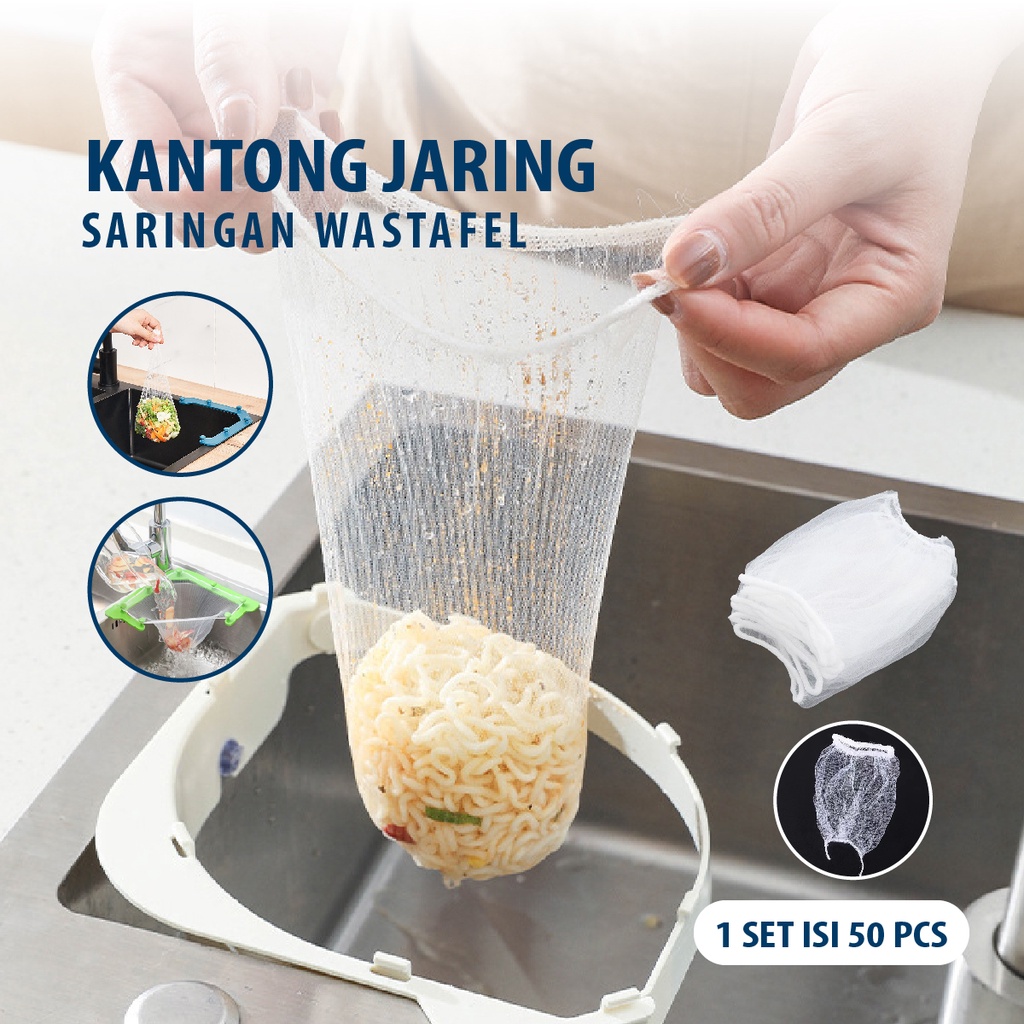 Jual Saringan Wastafel Isi 50PCS Kantong Jaring Jala Penyaring Sampah ...