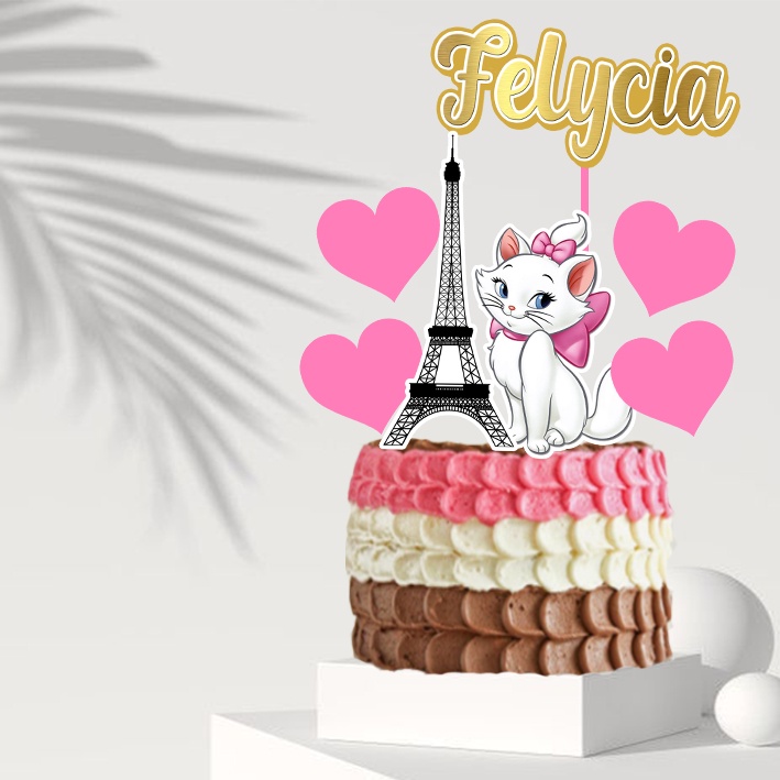 Jual Marie Cat Kucing Love Topper Cake Birthday / Hiasan Kue Ulang ...