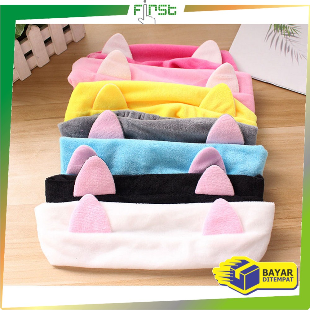Jual FH-C67 Bando Masker Motif Kuping Kucing Wanita Bahan Bludru ...