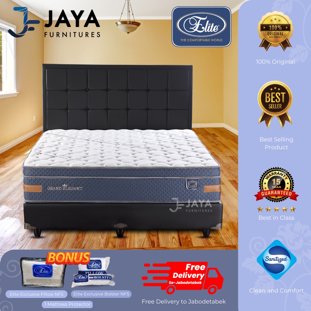 Jual Elite Springbed Matras Mattress Kasur Grand Elegant Full Set