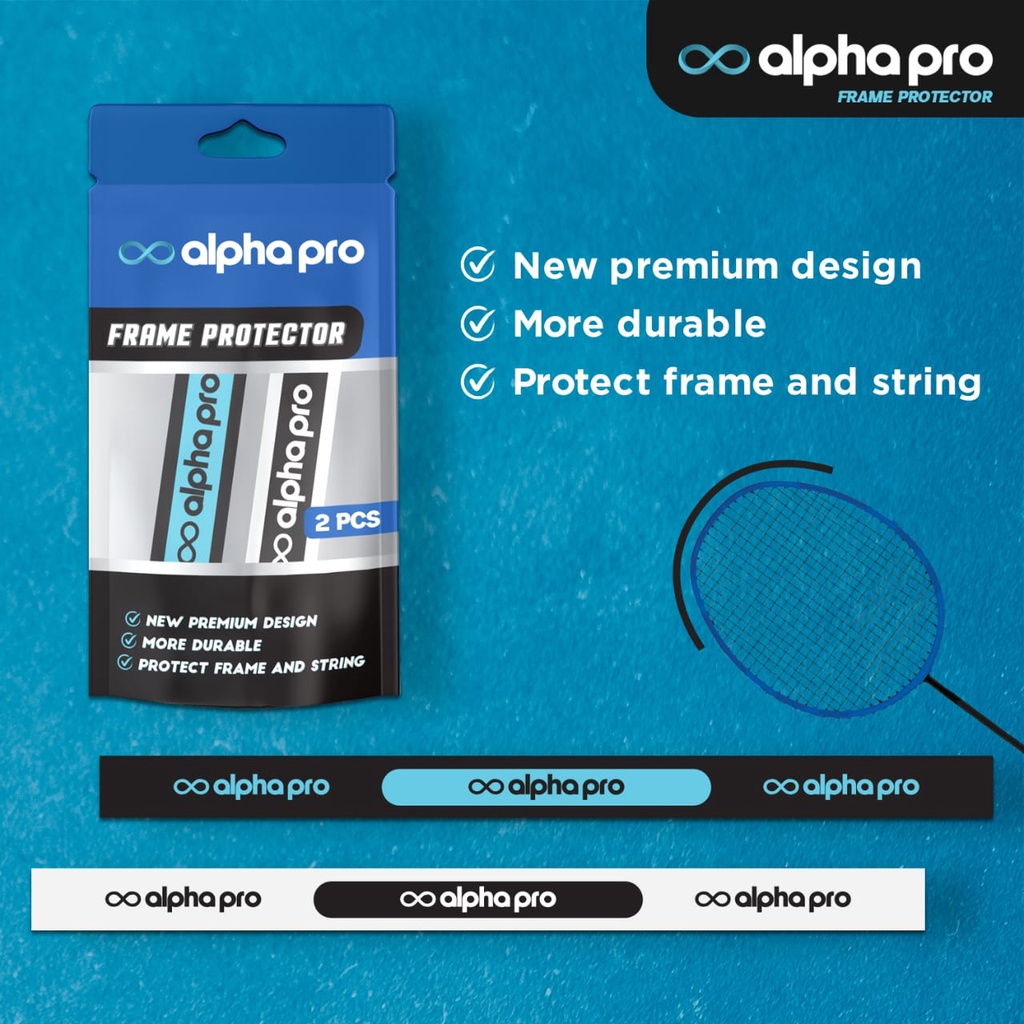 Jual Sticker Pelindung Raket Badminton ALPHA Frame Protector Original ...