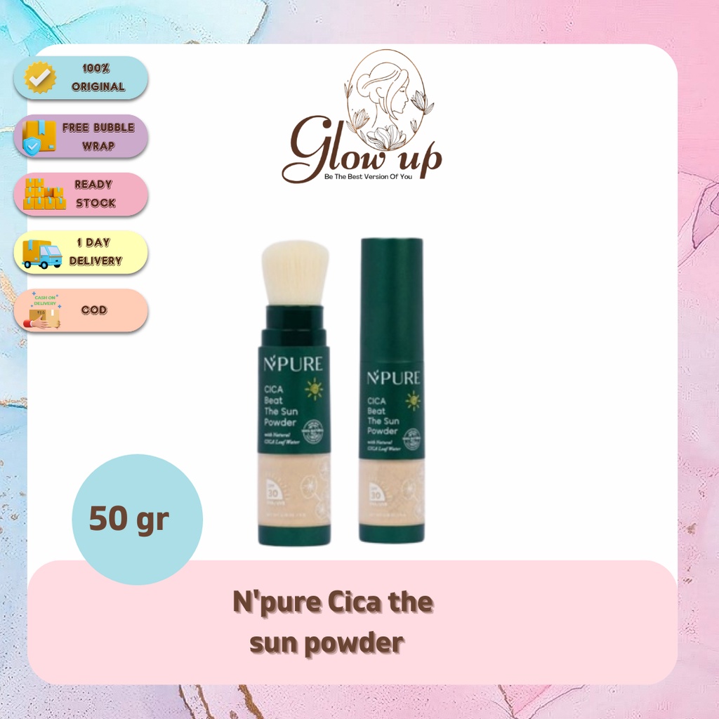 Jual GLOWUP N'pure Cica the sun powder 50gr | Tabir Surya Powder ...
