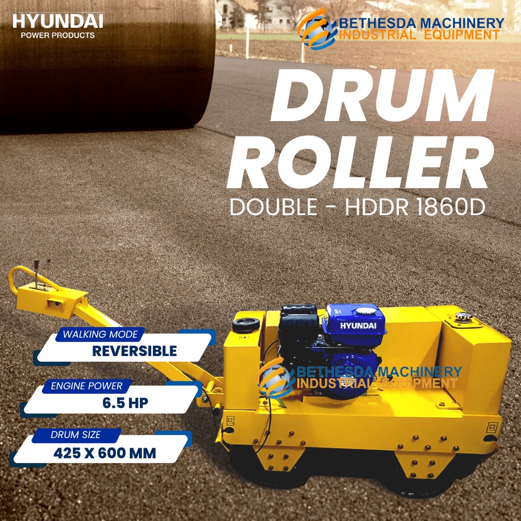 Jual Mesin Pemadat Aspal Hyundai / Baby Roller Double Drum HDDR 1860D ...