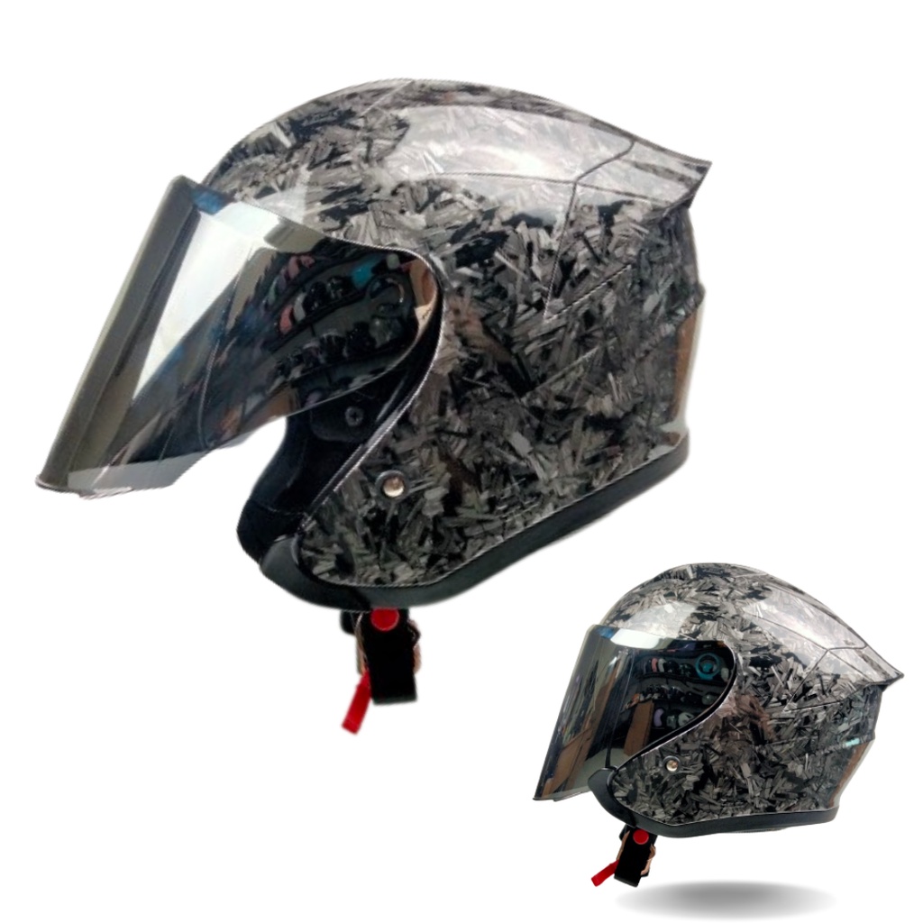 Jual HELM GIFT SARGON HALF FACE MOTIF CARBON FORGED | Shopee Indonesia