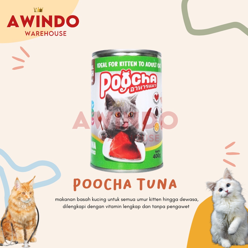Jual POOCHA 400GR - Makanan Kaleng Pakan Basah Kucing Kitten Dewasa ...