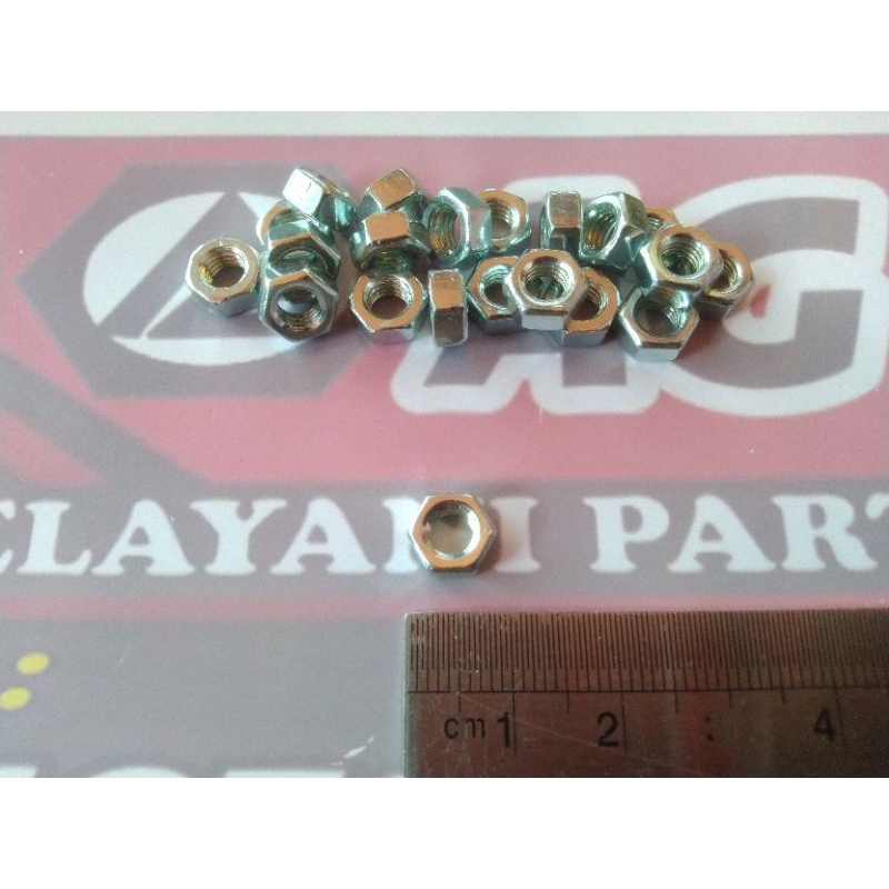 Jual Mur M5 x 0.80 / Mur Besi Galvanis Putih Nut Only Hexagon 5mm Kunci ...