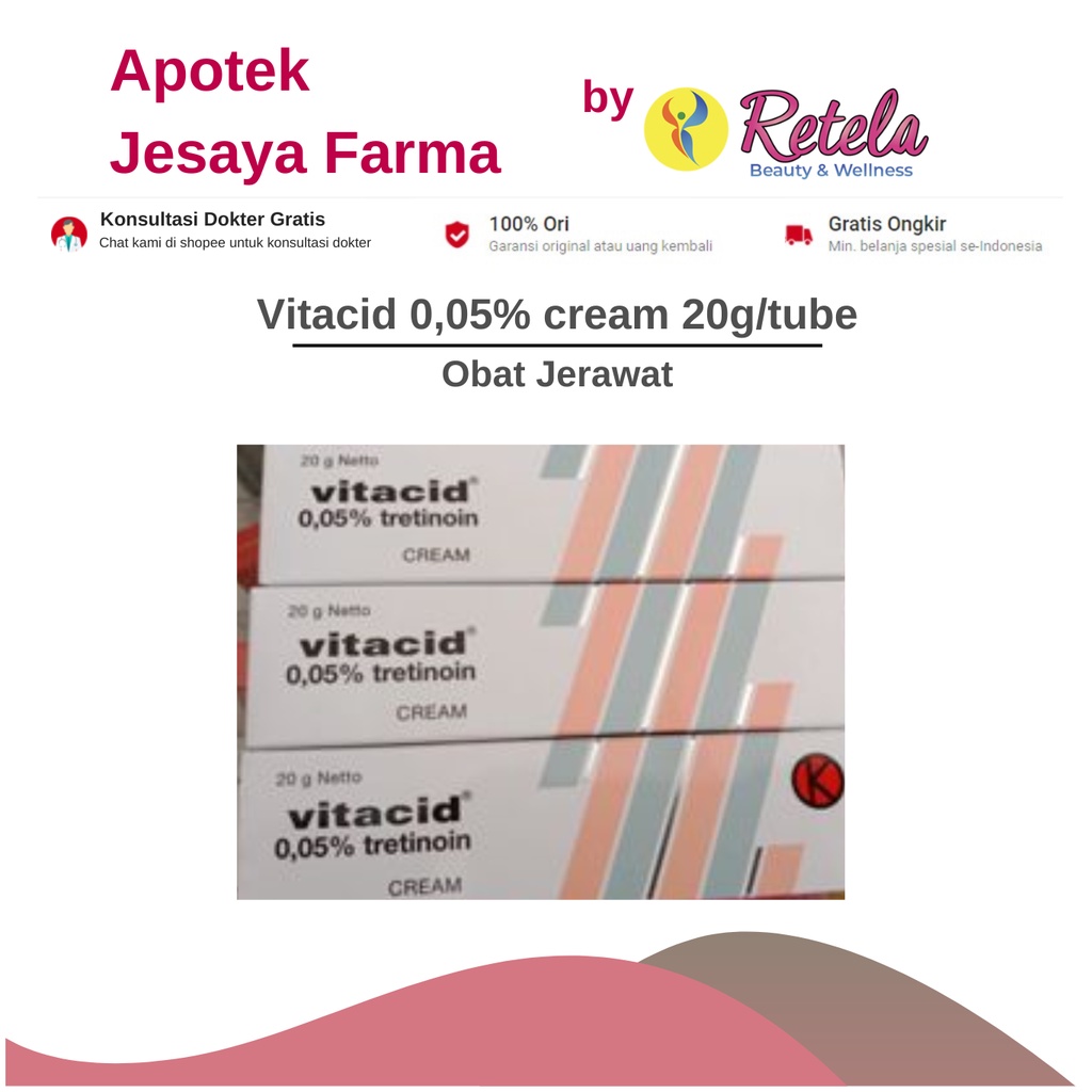 Jual VITACID 0.05% CREAM 20 GRAM | Shopee Indonesia