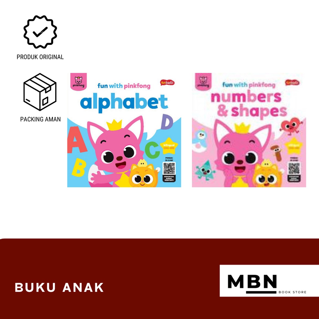 Jual FUN WITH PINKFONG (ALPHABET/ NUMBER & SHAPES) ori | Shopee Indonesia