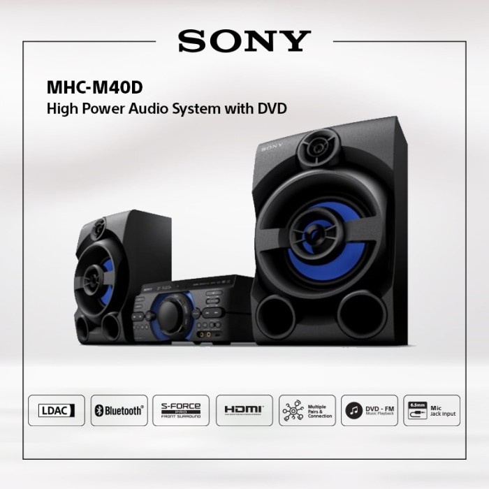 Jual SONY MHC-M40D High Power Audio System with DVD / Hi-Fi MHC 40 ...