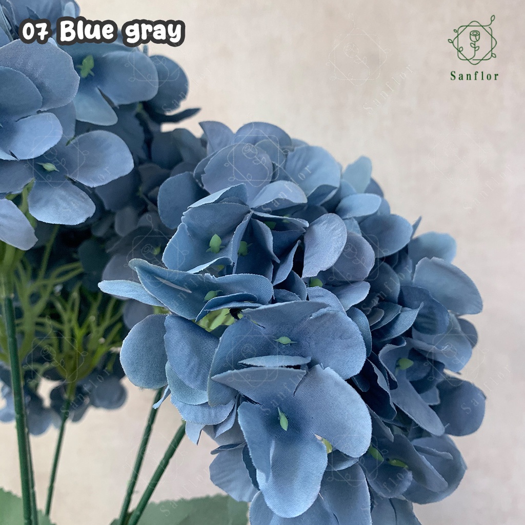 Jual BUNGA HORTENSIA K5 JUMBO/ HYDRANGEA ARTIFICIAL BAHAN KAIN 5 CABANG ...