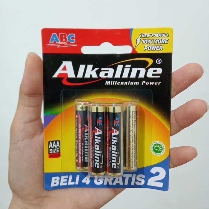 Jual 6pcs Baterai ABC Alkaline size AAA / A3 / LR03 6 pcs BATTERY ALKALINE 1.5V | Shopee Indonesia