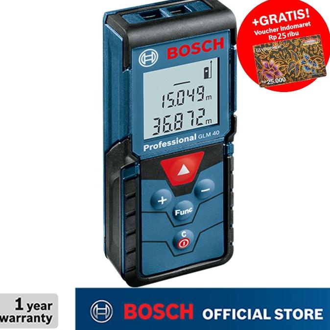 Jual Bosch Laser Distance Meter / Pengukur Jarak Laser 40Meter GLM 40 ...