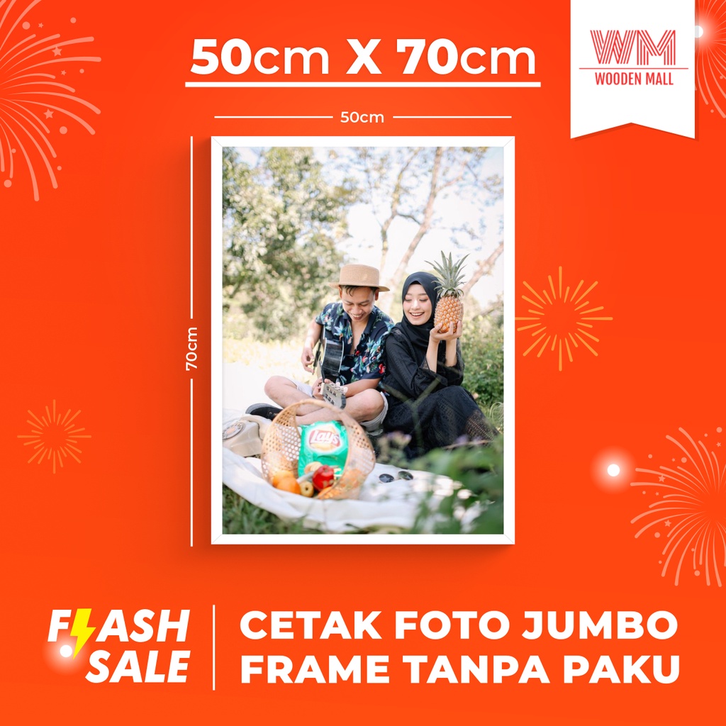Jual CETAK FOTO 20R + BINGKAI JUMBO 50X70CM FRAME EXCLUSIVE DEKORASI ...