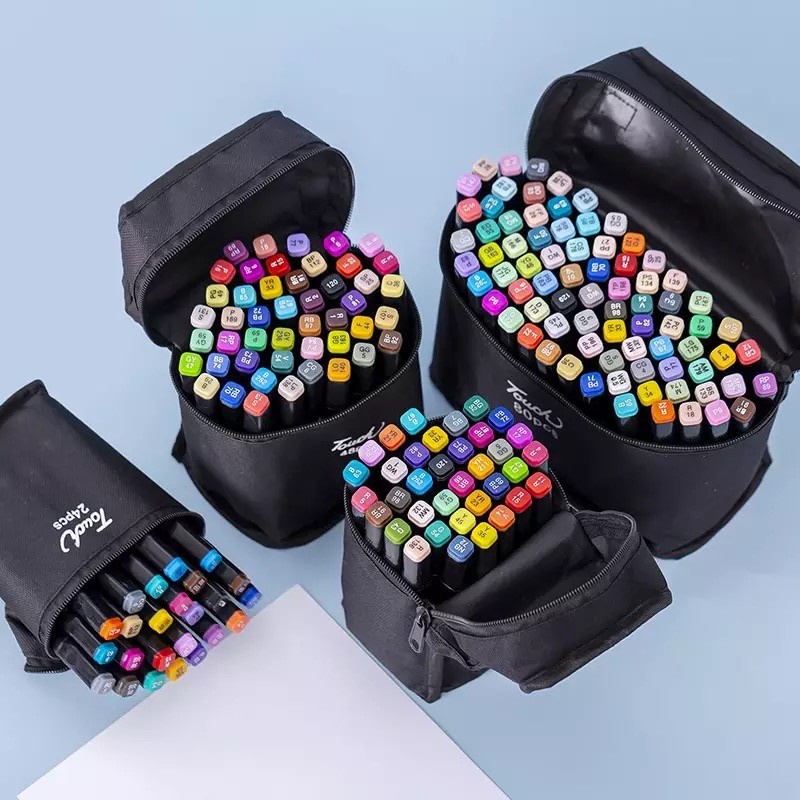 Jual spidol warna dua sisi Spidol Dual Side Fine Art Brush Art Marker ...