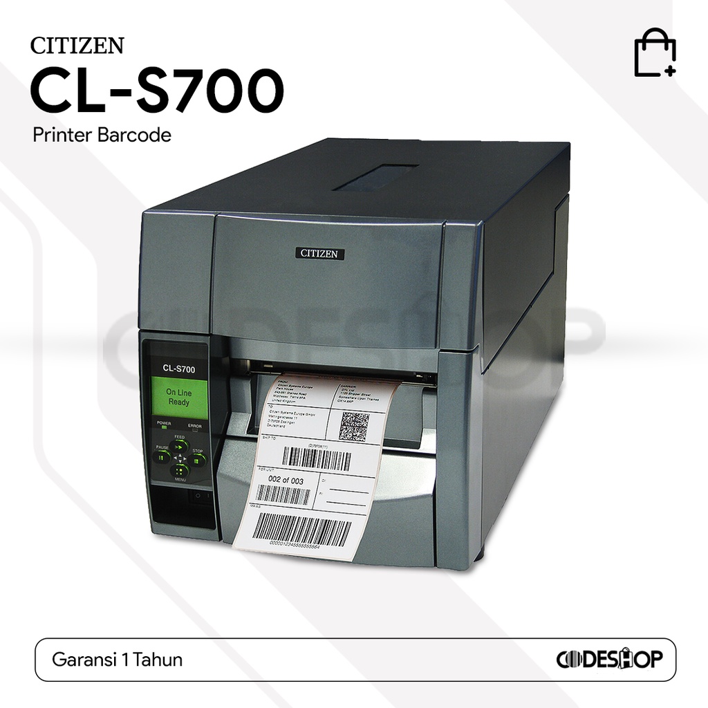 Jual Citizen CL-S700 Barcode Printer Industrial Cetak Label Gulungan ...