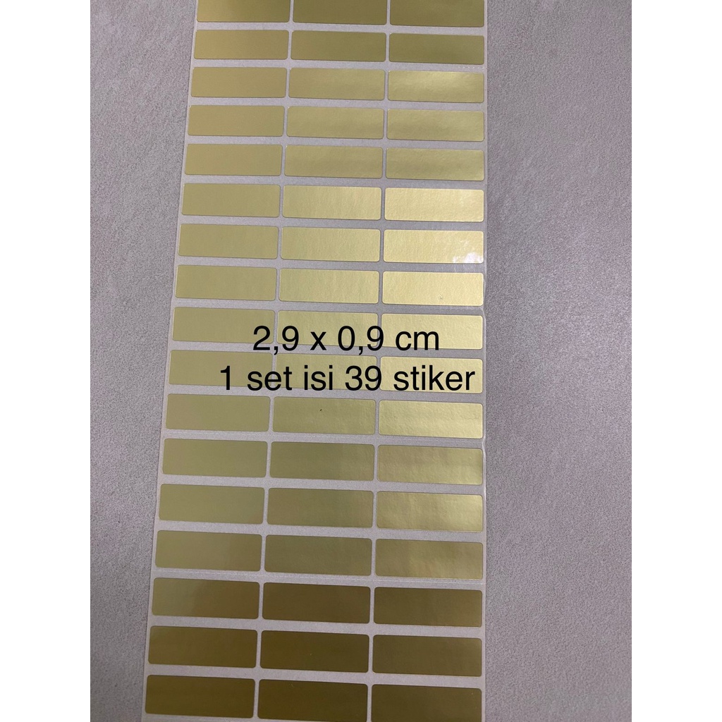Jual Custom stiker nama product name sticker GOLD EMAS Matte Waterproof ...
