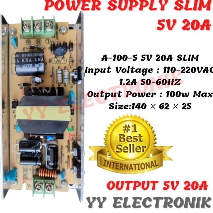 Jual POWER SUPPLY RUNNING TEXT SLIM ADAPTOR TRAVO 5V 20A 40A 60A ...